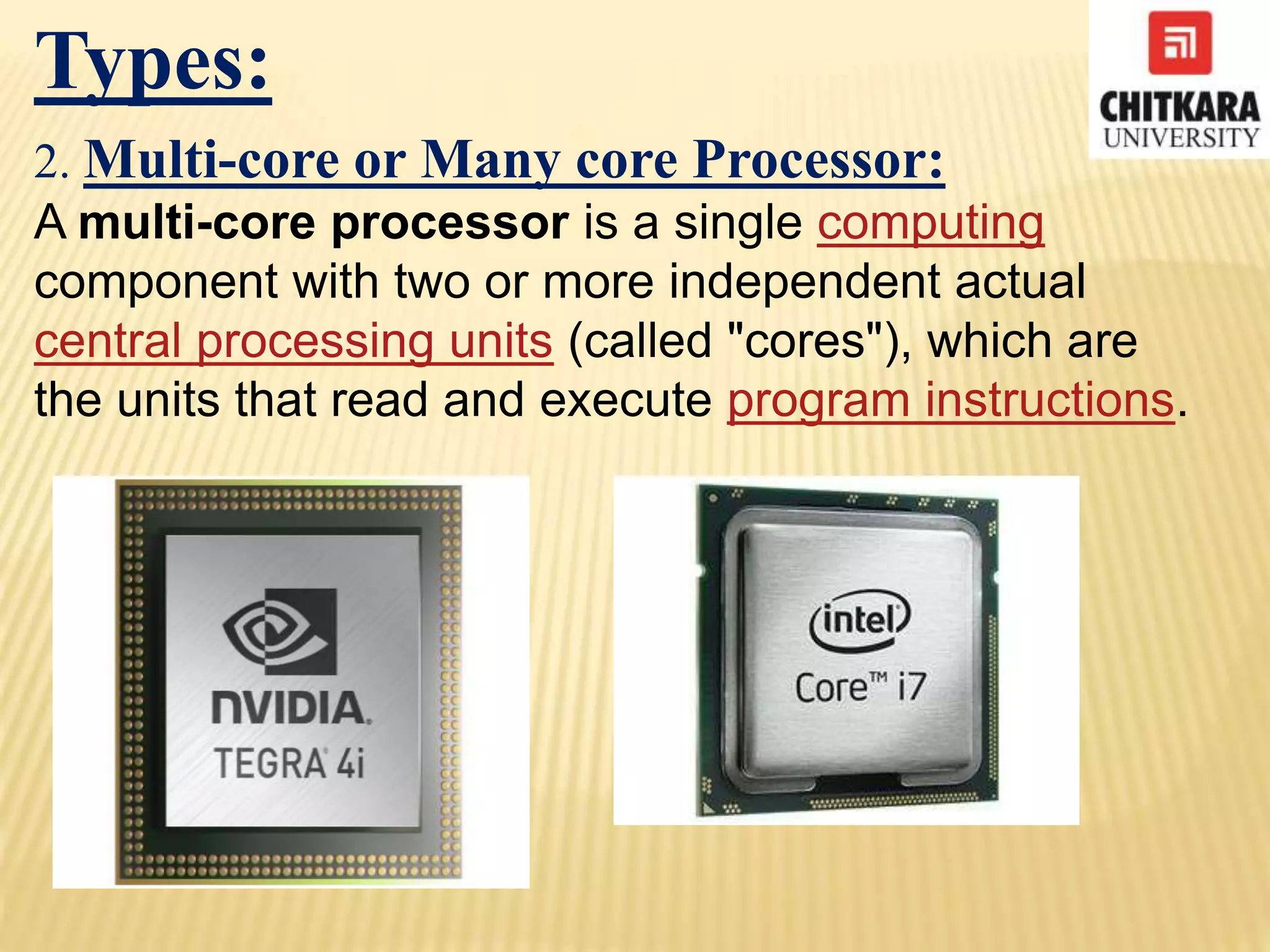 Multi core processors | PPTX | Computing | Technology & Computing