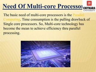 Multi core processors | PPTX | Computing | Technology & Computing