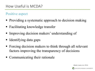 Multi criteria decision analysis for healthcare | PPTX