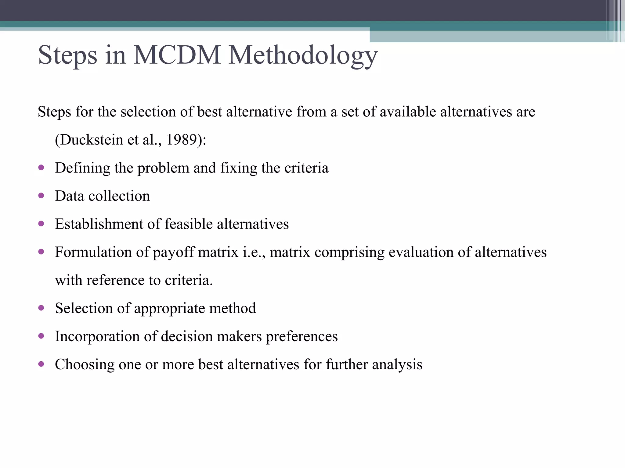Multi criteria decision making | PPT