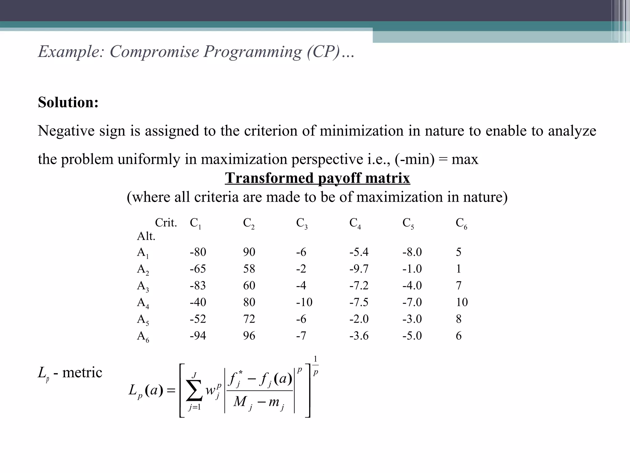 Multi criteria decision making | PPT