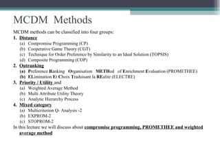 Multi criteria decision making | PPT