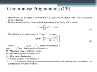 Multi criteria decision making | PPT