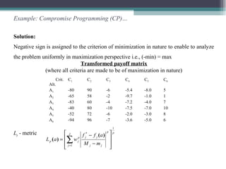 Multi criteria decision making | PPT