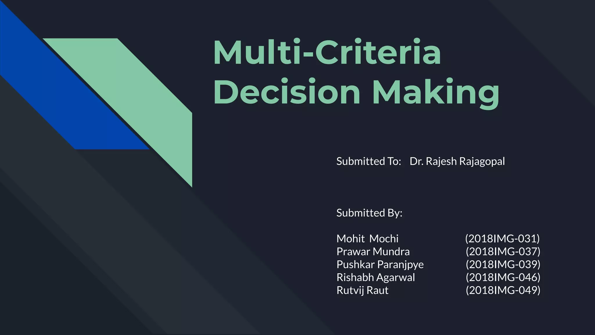 Multi-Criteria Decision Making.pdf | Computer Software and Applications ...
