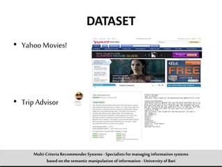 Multi Criteria Recommender Systems - Overview | PPTX