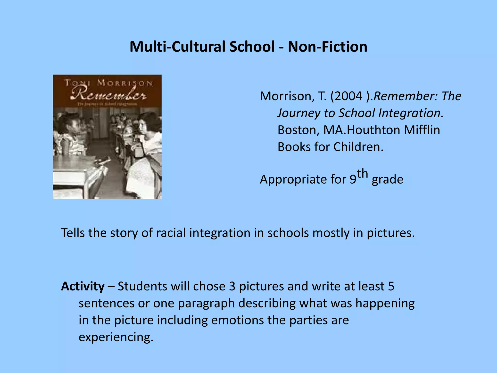 Multi cultural literature portfolio | PPT