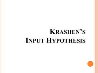 Theories of Second Language Acquisition-Creative Construction Theory | PPTX
