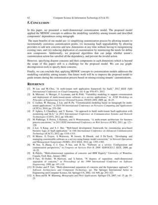Multi dimensional customization modelling based on metagraph for saas multi-tenant applications ...