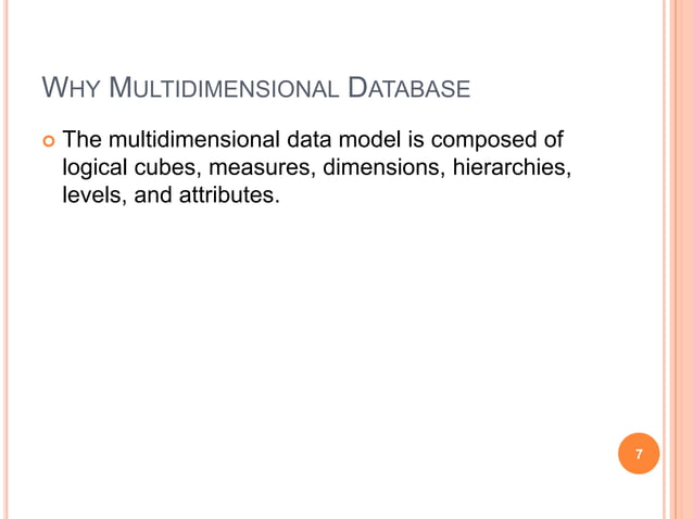 Multi dimensional model vs (1) | PPT