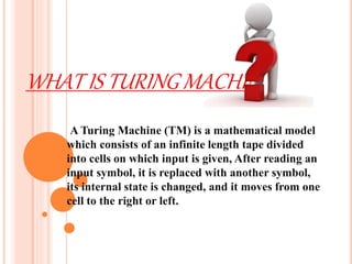 Multi dimensional turing machine | PPTX