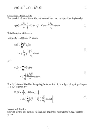 Multi dof modal analysis free | PDF