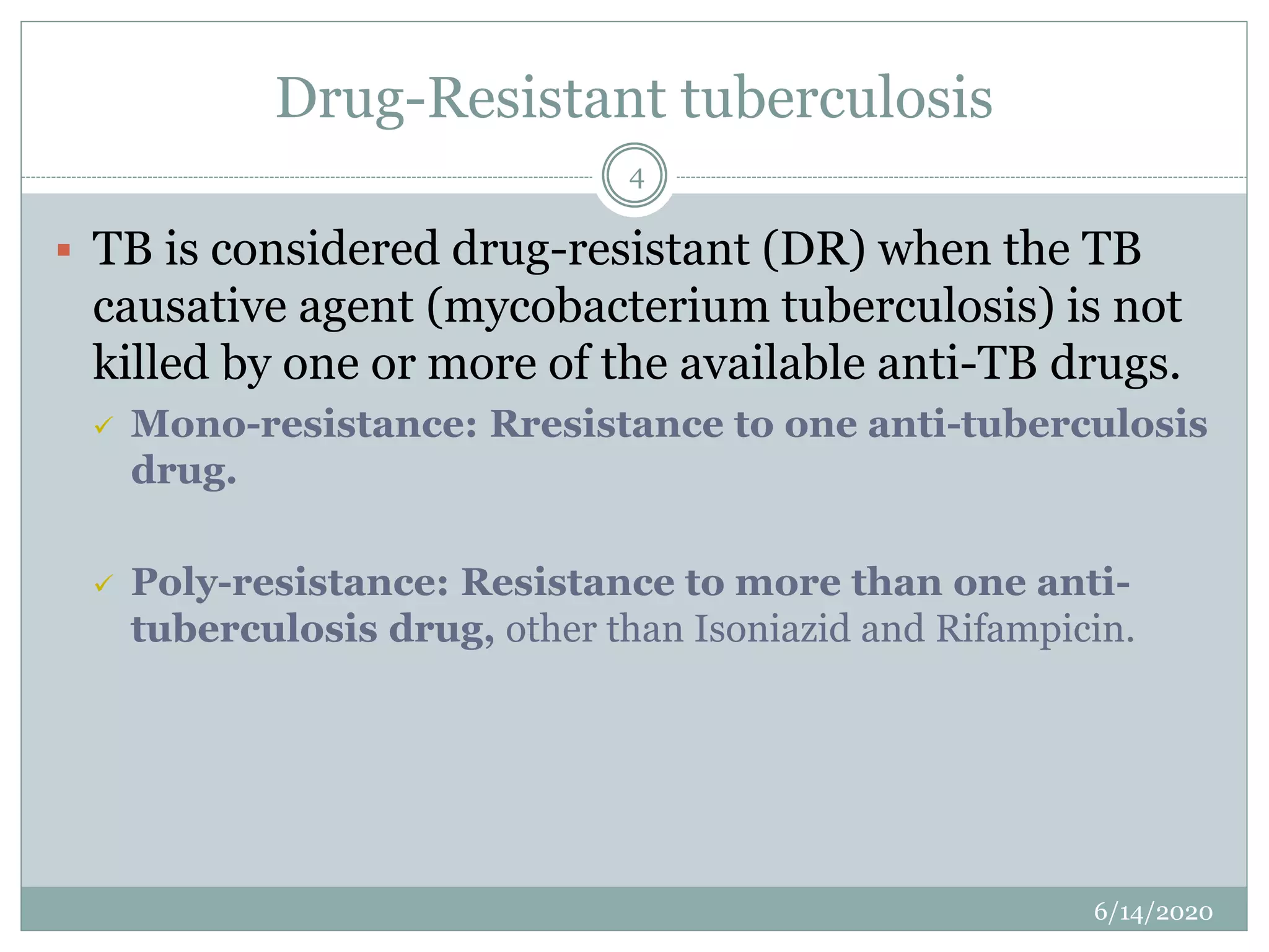 Multi drug resistant tuberculosis | PPTX