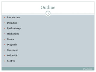 Multi drug resistant tuberculosis | PPTX