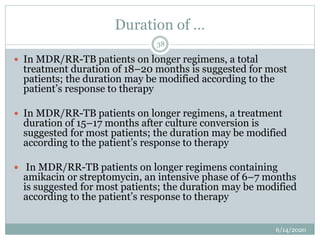 Multi drug resistant tuberculosis | PPTX