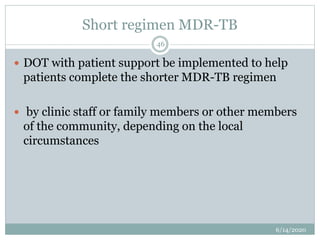 Multi drug resistant tuberculosis | PPTX