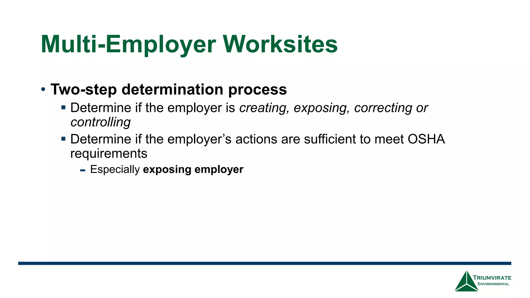 Decoding the OSHA Regulations for Multi-Employer Worksites | PDF