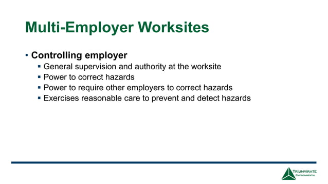 Decoding the OSHA Regulations for Multi-Employer Worksites | PDF ...