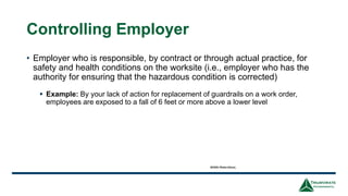 Decoding the OSHA Regulations for Multi-Employer Worksites | PDF