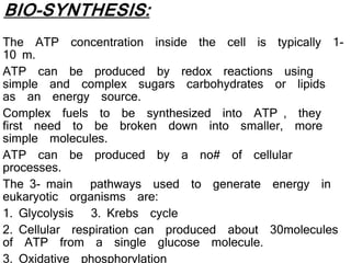 Cellular Energy Transfer (Glycolysis and Krebs Cycle) and ATP | PPTX
