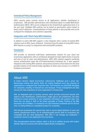 Multi Factor Authentication Whitepaper Arx - Intellect Design | PDF
