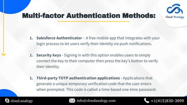 Multi-Factor Authentication In Salesforce | PPTX