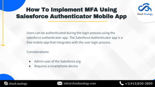 Multi-Factor Authentication In Salesforce | PPTX