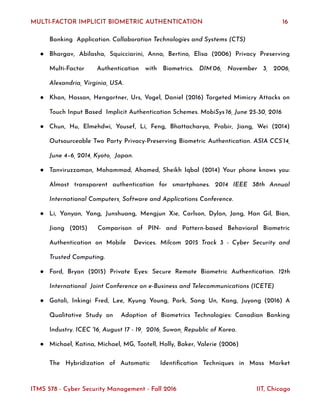 Multi-factor Implicit Biometric Authentication | PDF