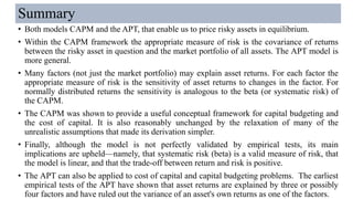 Multi factor models in asset pricing | PDF