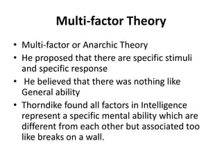 Multi factor theory | PPTX
