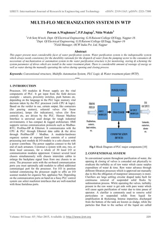 Multi flo mechanization system in wtp | PDF