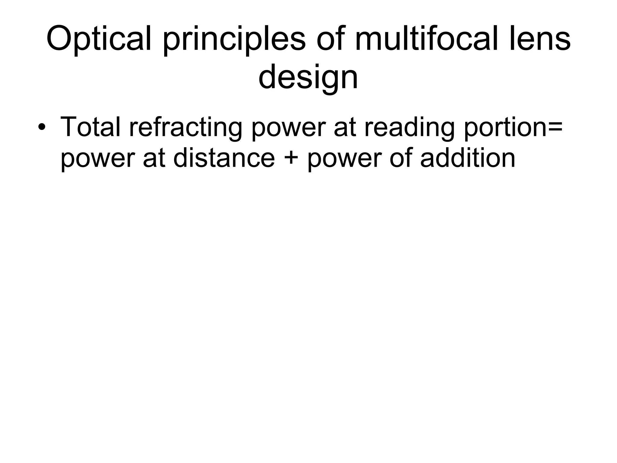Multi focal lens design, history and optical principles | PPT
