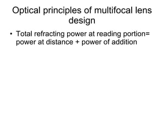 Multi focal lens design, history and optical principles | PPT