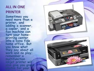 Multi functional printer | PPTX