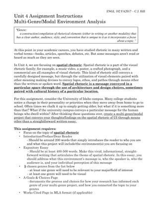 Multi genre analysis assignment | PDF