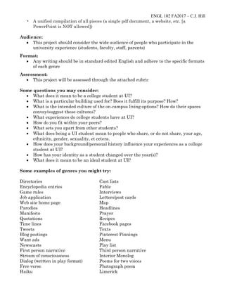 Multi genre analysis assignment | PDF
