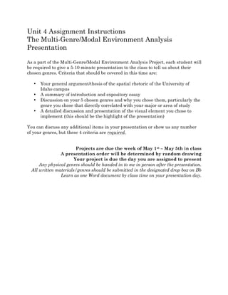 Multi genre analysis presentation | PDF