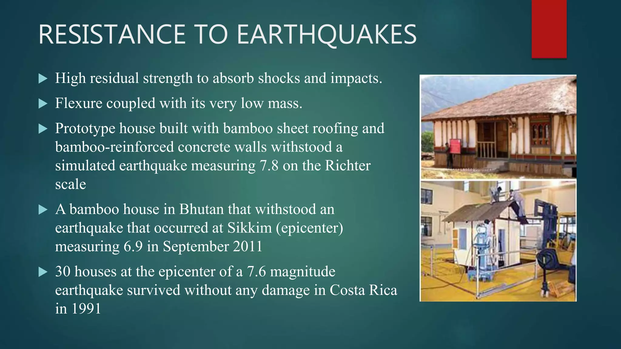 Multi hazard disaster resilient with bamboo-based system | PPTX