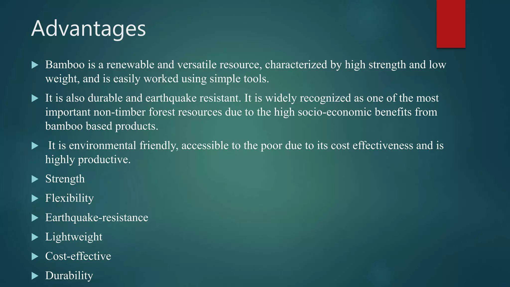 Multi hazard disaster resilient with bamboo-based system | PPTX