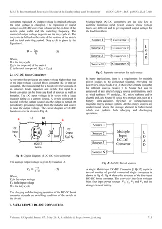 Multi input dc-dc converter for renewable energy sources | PDF