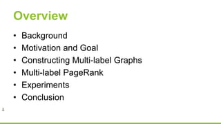 Multi-label graph analysis and computations using GraphX | PPT