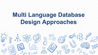 Multi-language database design appoaches | PDF