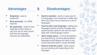 Multi-language database design appoaches | PDF