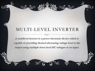 Multi level inverter | PPT
