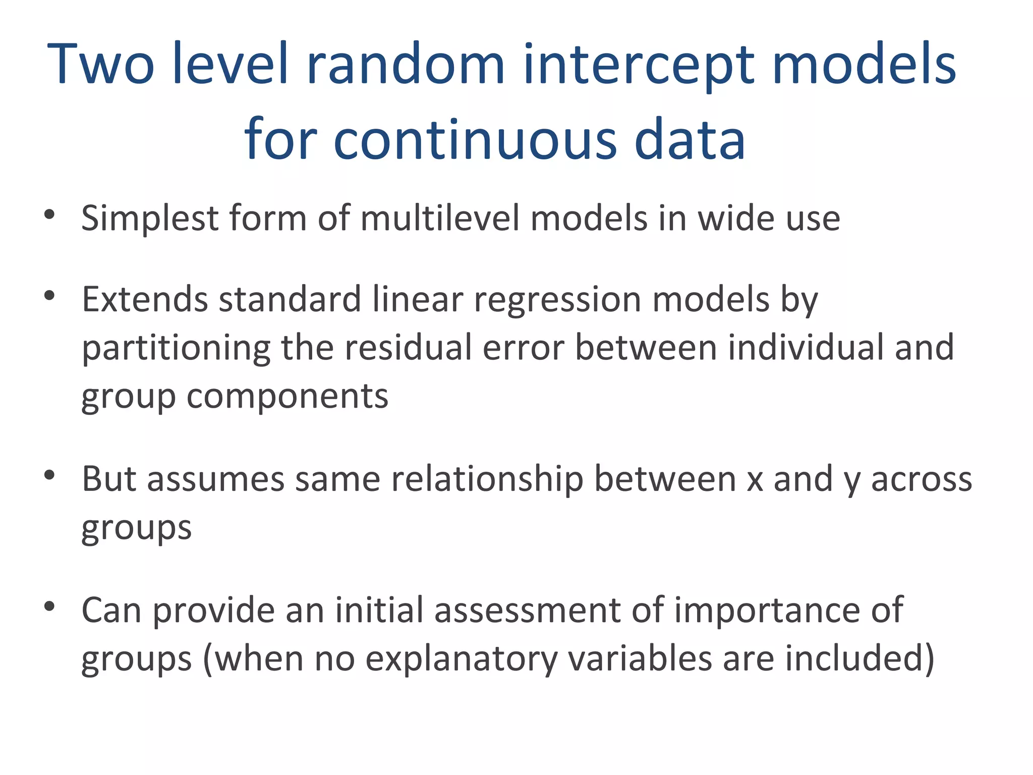Multi level modelling - random intercept models | Ian Brunton Smith | PPT