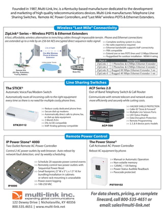 Multi-Link Short Line Card 2014 v.2 | PDF