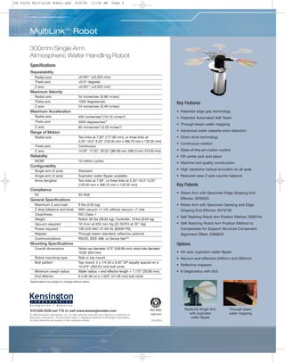 MultiLink Robot 300mm Single Arm- Atmospheric Wafer Handling Robot | PDF