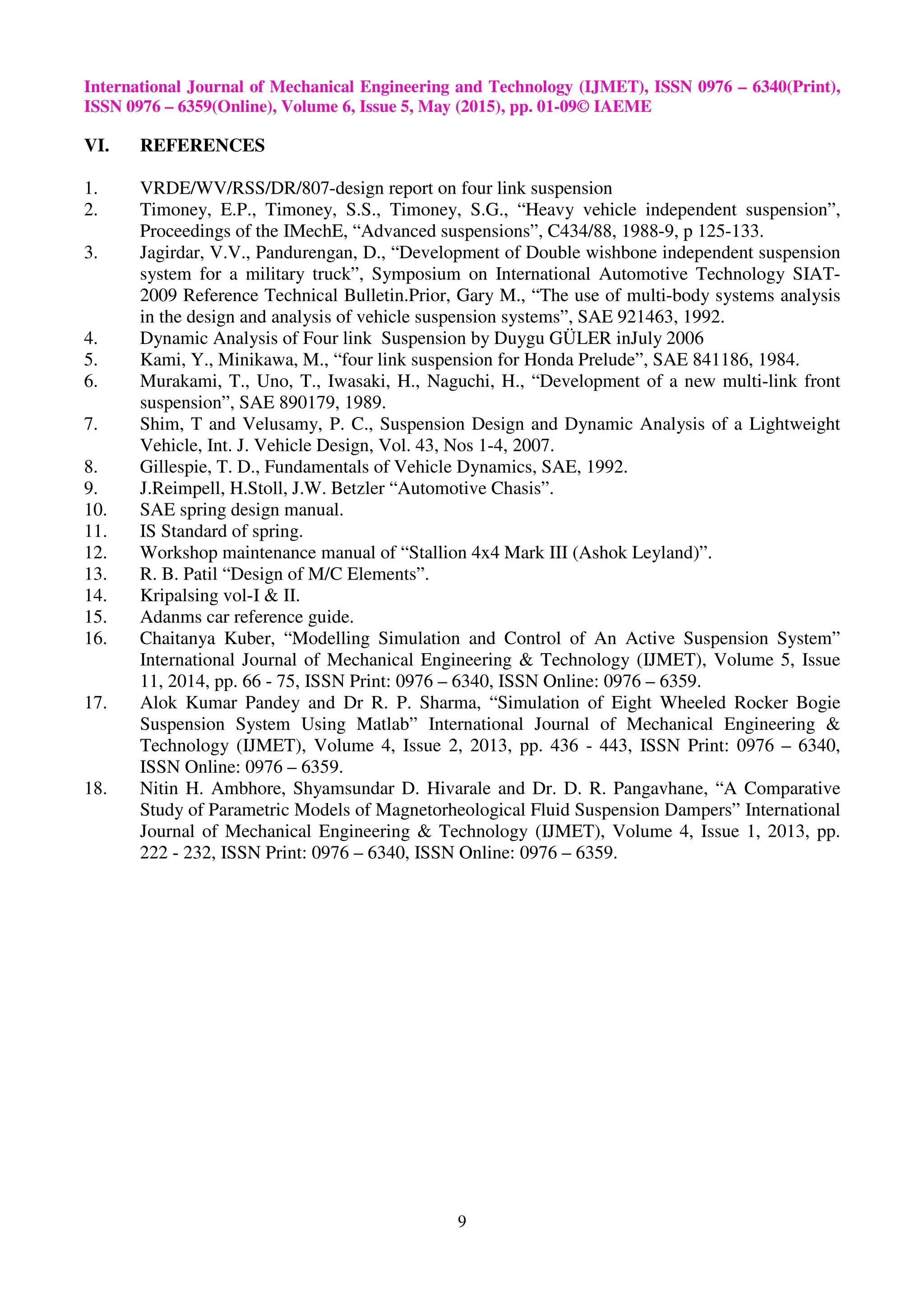Multi link structure for rear independent suspension of heavy vehicle | PDF