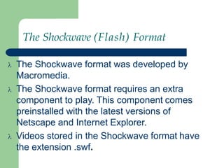 Multimedia Formats | PPT