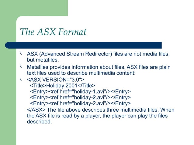 Multimedia Formats | PPT